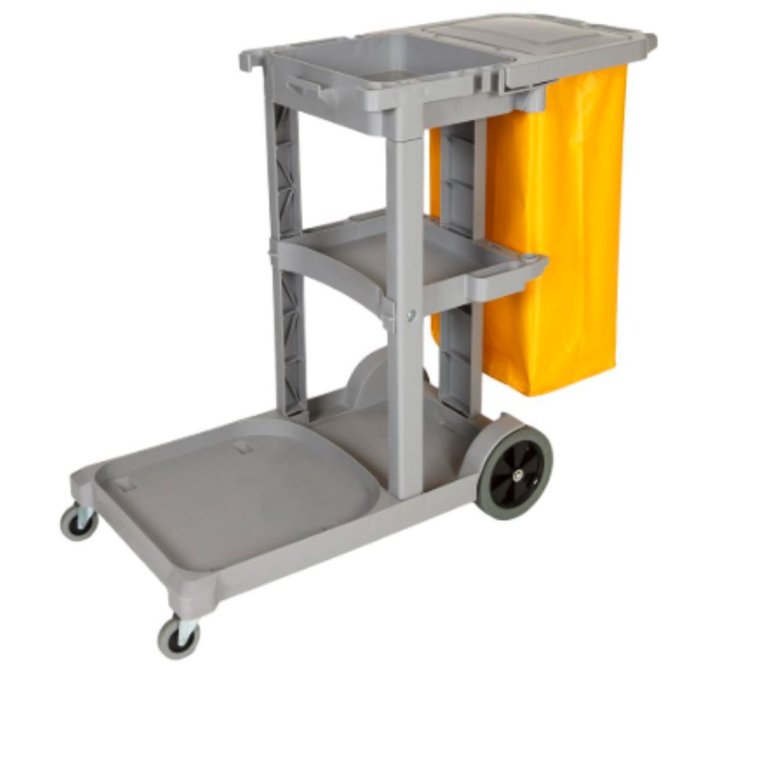 Janitor Trolley With Bag 120cm x 52cm x 100cm – Supreme Hygiene